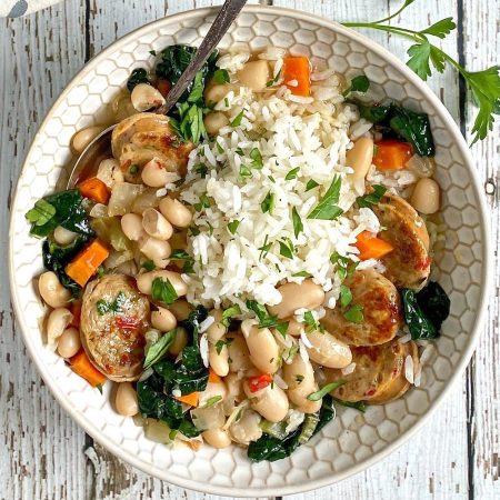 Italian Style Beans and Rice with Sausage