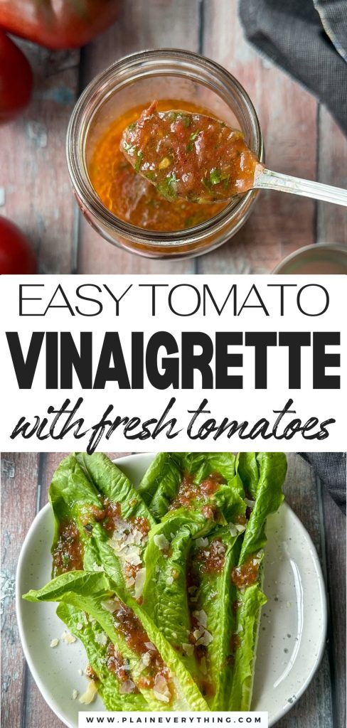 Tangy Tomato Dressing With Fresh Summer Tomatoes