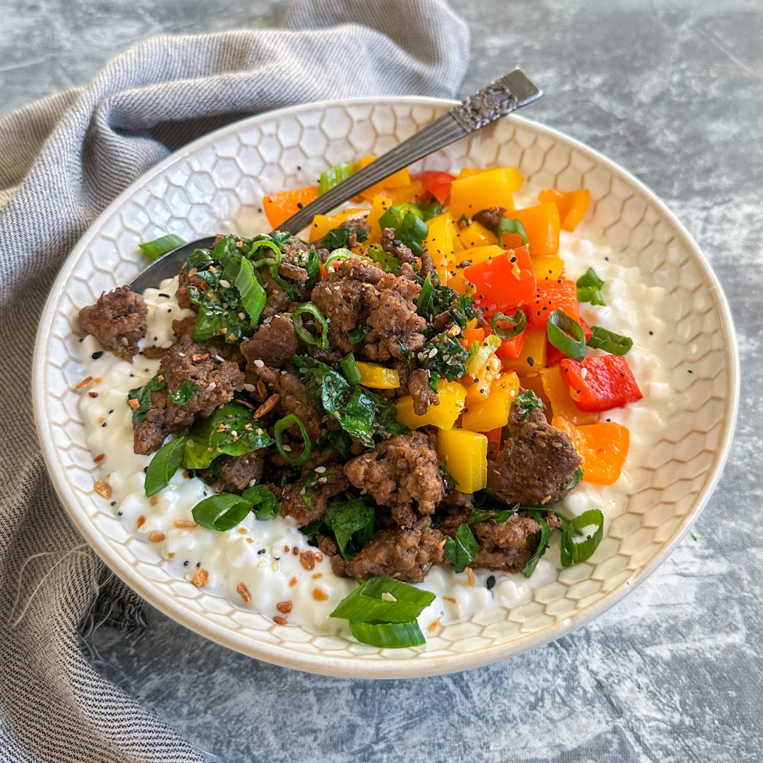Ground Beef Protein Bowl | Easy High Protein Meal